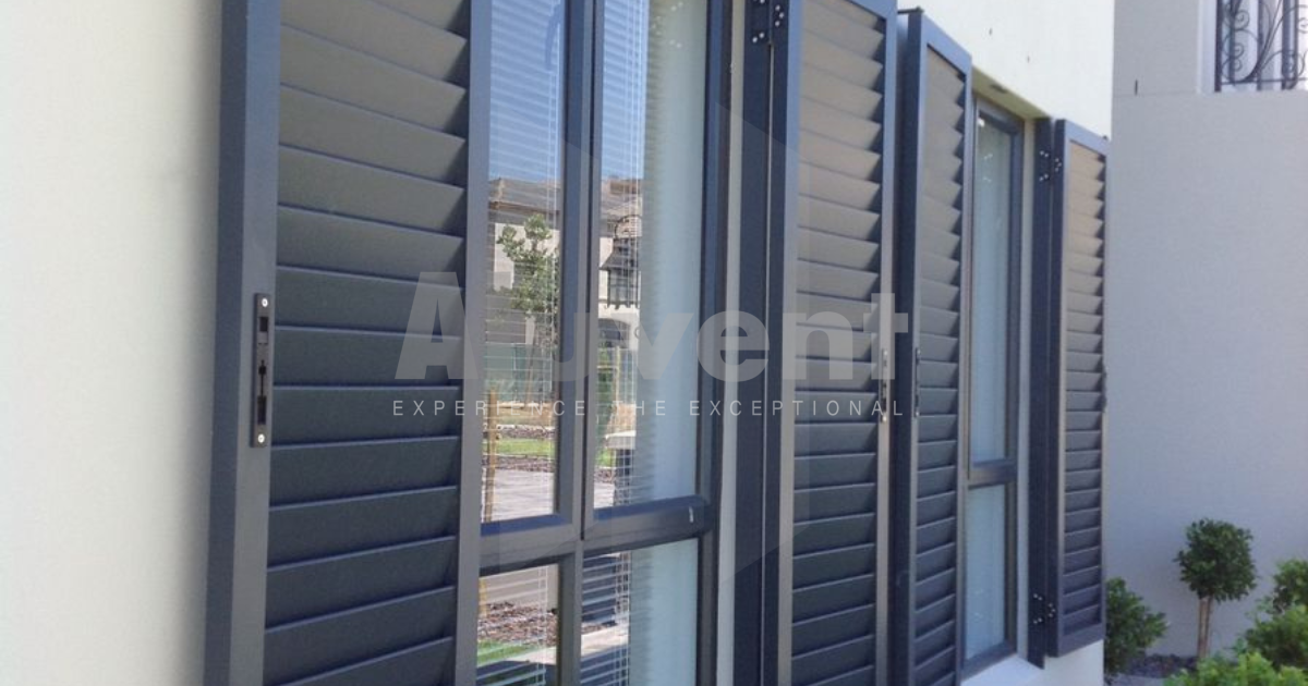 Hinged Fixed Blade Shutters - Aluvent